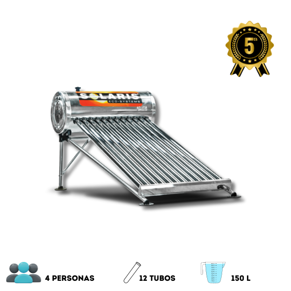 Calentador Solar Solaris 12 Tubos 150 Litros | Baja Presión | LedsBeSolar