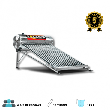 Calentador Solar Fenix 12 Tubos Baja Presión 150 Litros | LedsBeSolar
