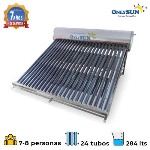 Calentador Solar Tlaloc 20 Tubos Baja Presión 240 Litros | LedsBeSolar