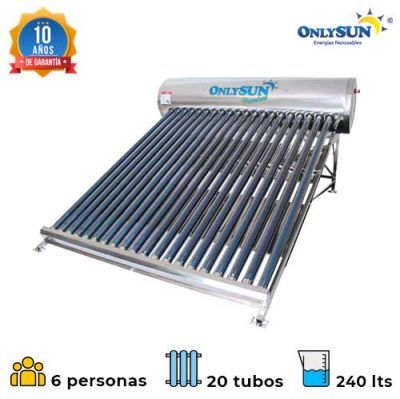 Calentador Solar OnlySun Premium 20 Tubos | Baja Presión | LedsBeSolar