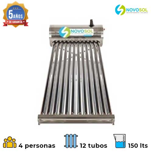 Calentador Solar Novosol 12 Tubos | Baja Presión | LedsBeSolar