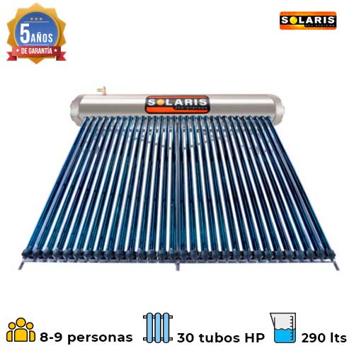 Calentador Solar Solaris Presurizado 30 Tubos 290 Litros | LedsBeSolar