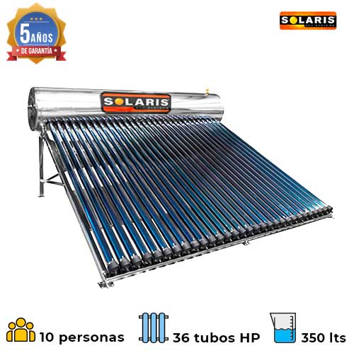 Calentador Solar Solaris Presurizado 36 Tubos 350 Litros | LedsBeSolar