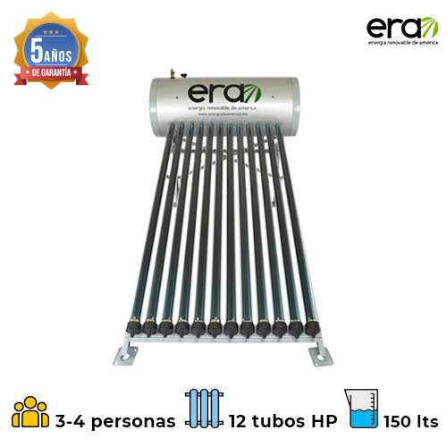 Calentador Solar Era 12 Tubos Alta Presión 150 Litros | LedsBeSolar