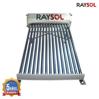 Calentador Solar Raysol 15 Tubos Baja Presión 170 Litros | LedsBeSolar