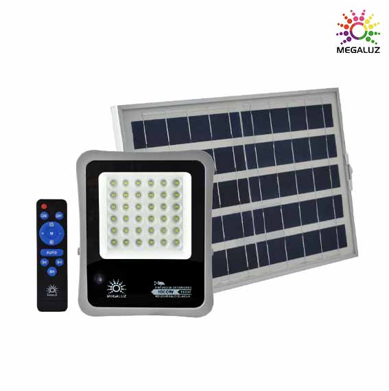 Reflector Led Solar de 100W Sin Sensor de Movimiento | LedsBeSolar