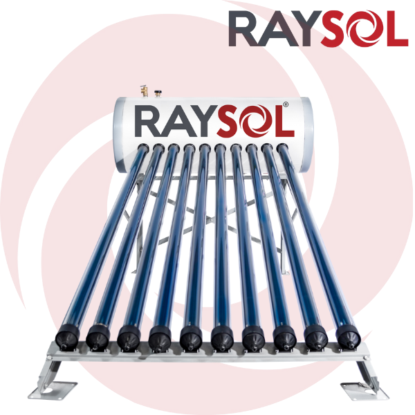 Calentador Solar Raysol 10 Tubos Alta Presión | LedsBeSolar
